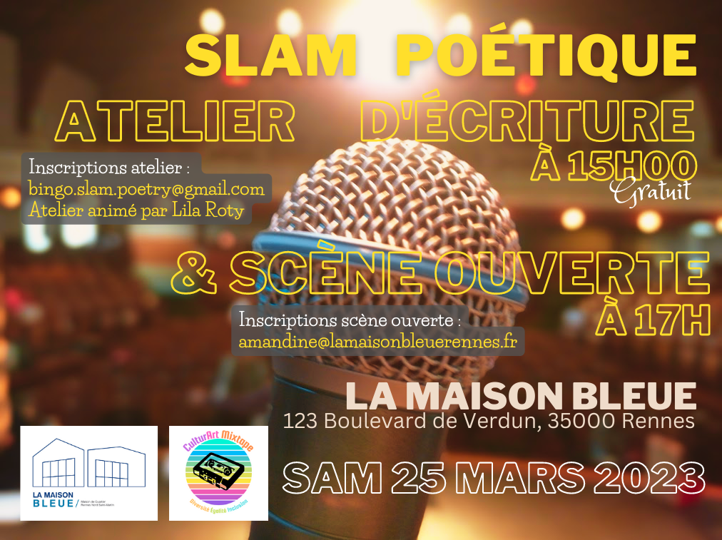[Evènement] Slam Poétique – Atelier d’écriture & scène ouverte – La ...